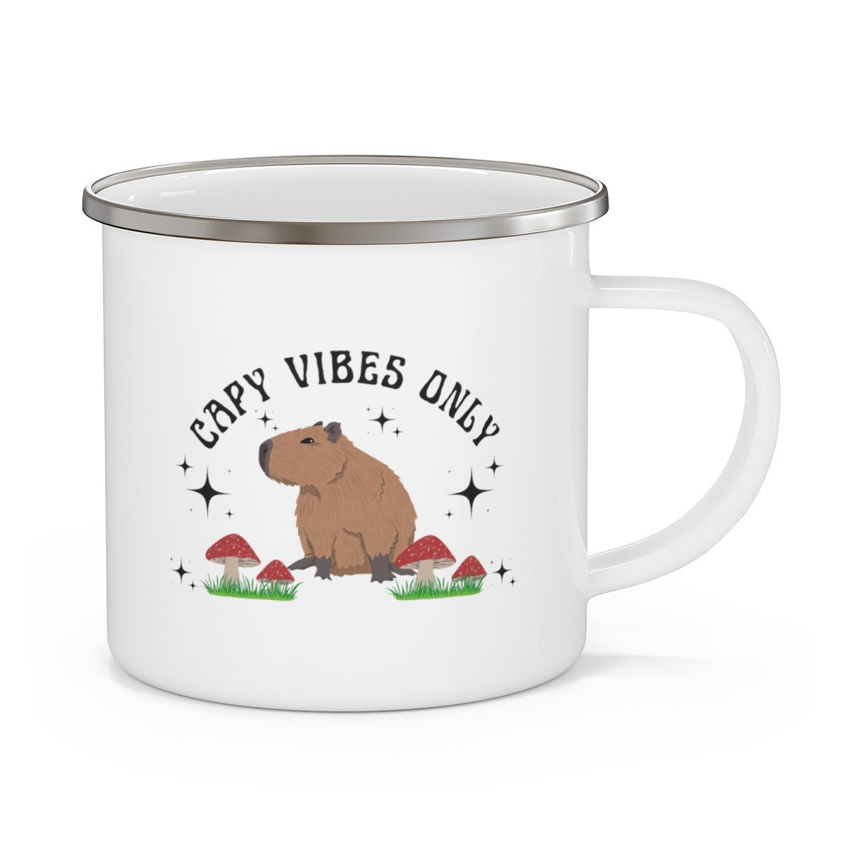 Capybara Enamel Camp Mug, Capybara Coffee Cup, Capybara Gifts ...