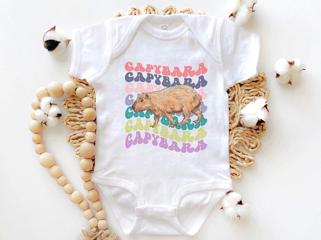 Capybara Baby Bodysuit, Capybara Lover, Capybara Baby Gift, Weirdcore ...