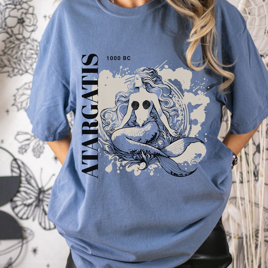 Atargatis Greek Mythology Mermaid Shirt for Women Dark Academia Tshirt ...