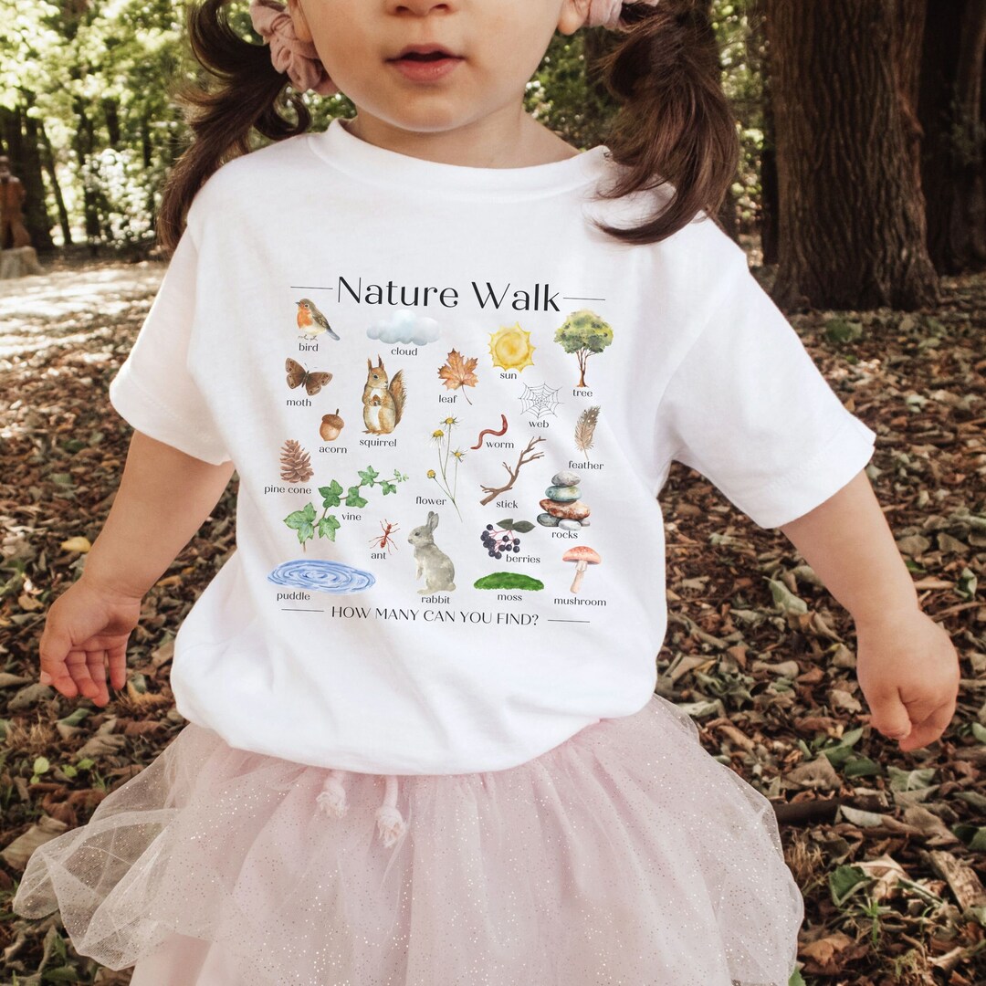 Nature Walk Scavenger Hunt, Nature Shirt, Interactive Play, Homeschool ...