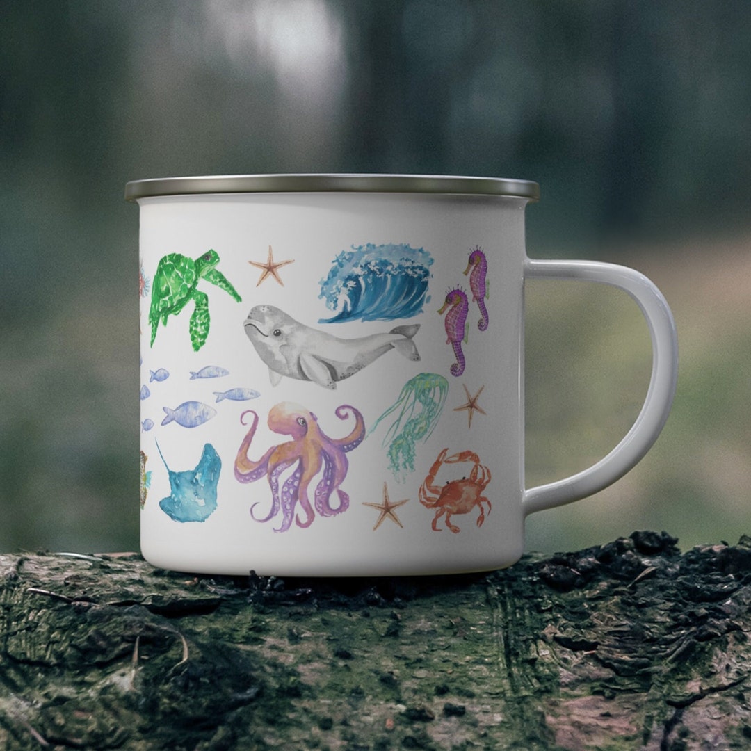 Oceancore Beluga Whale Mug Sea Turtle Octopus Mug Mermaidcore Mermaid ...