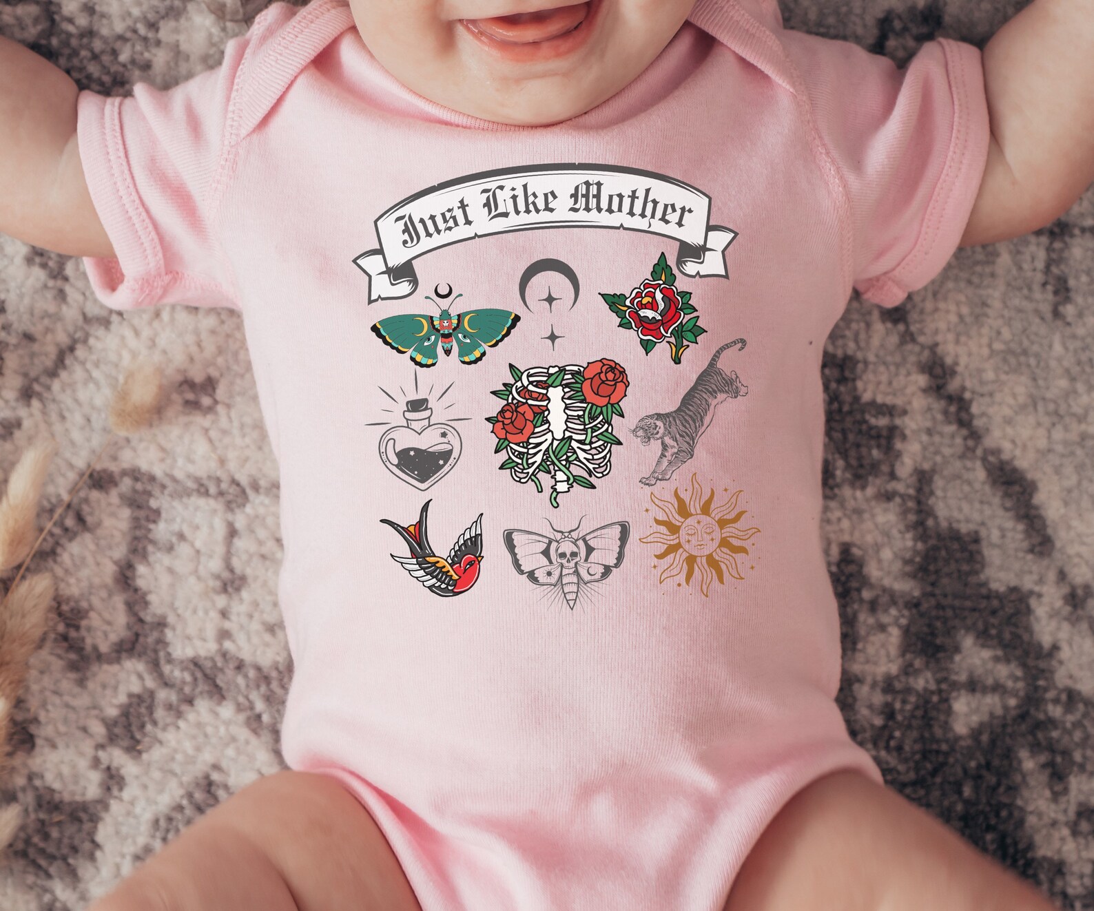 Goth Baby Girl Clothes Tattoo Baby Bodysuit Alt Baby Clothes Baby Girl ...