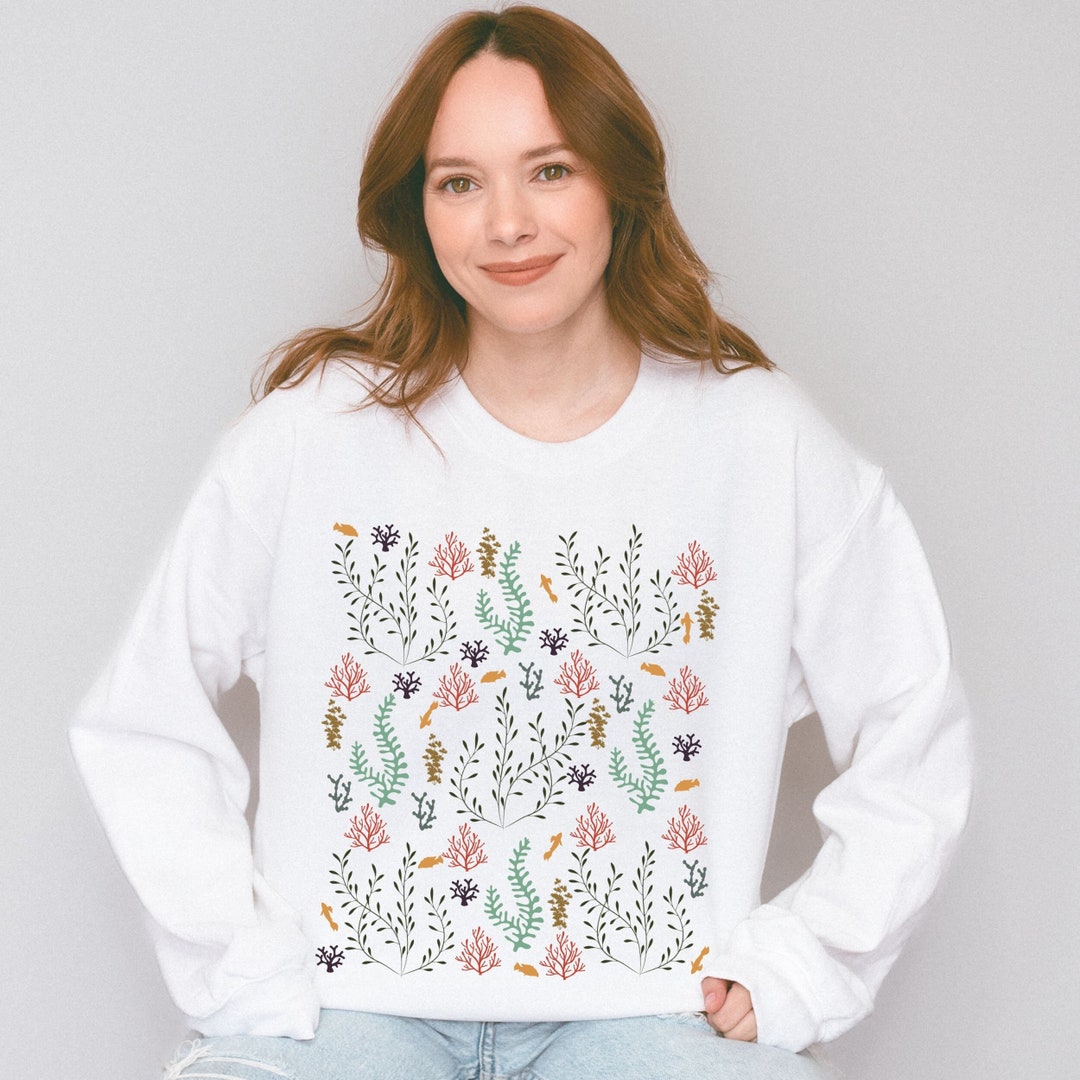 Coral Reef Beach Crewneck Beachy Sweatshirt Mermaidcore Clothing Ocean ...