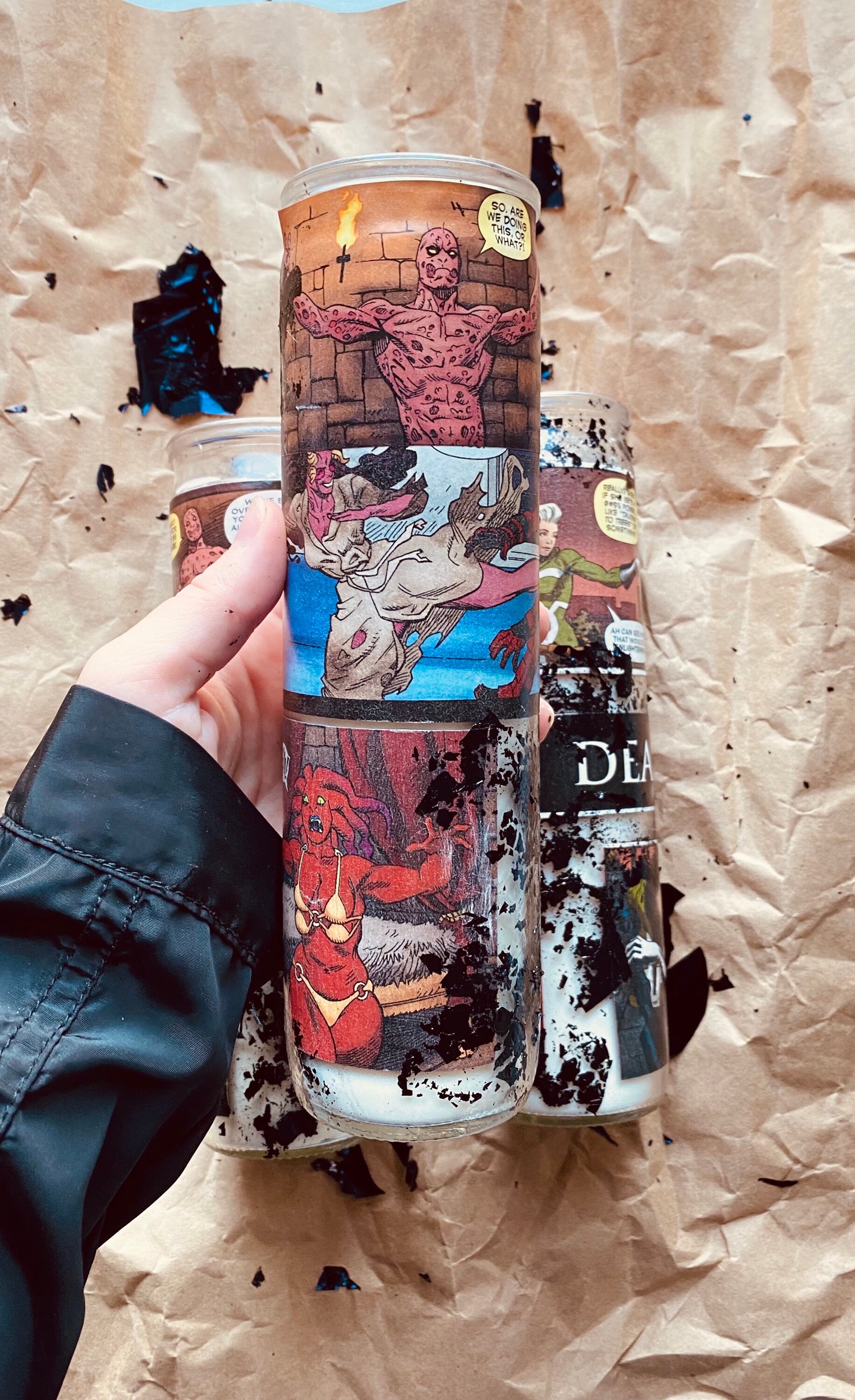 DEADPOOL inspired marvel comic book candle handmade | Etsy