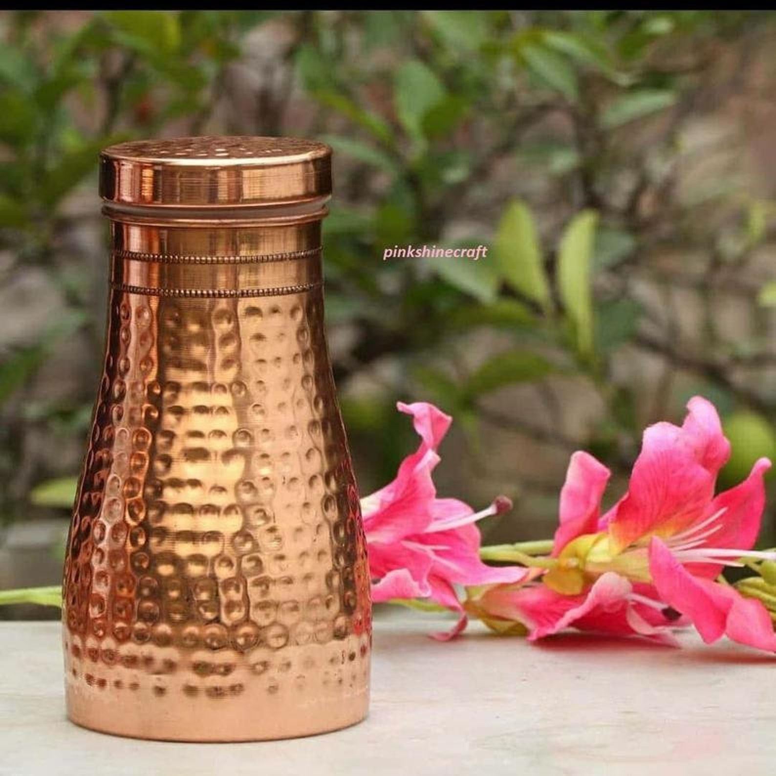 100% Pure Copper Matka Water Bottle Pitcher Flask With - Etsy