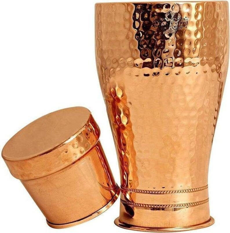 100% Pure Copper Matka Water Bottle Pitcher Flask With - Etsy