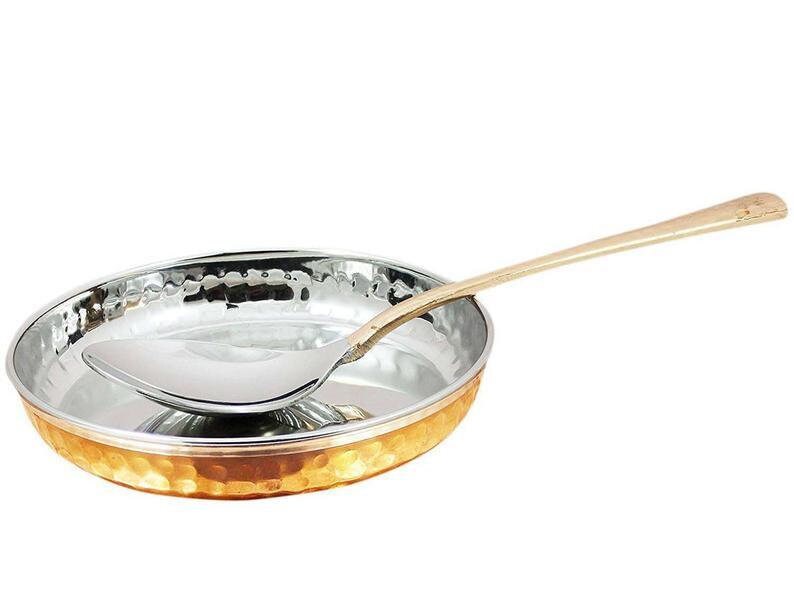 Stainless Steel Copper Dinnerware Set 7 Pcs Dinner Set | Etsy