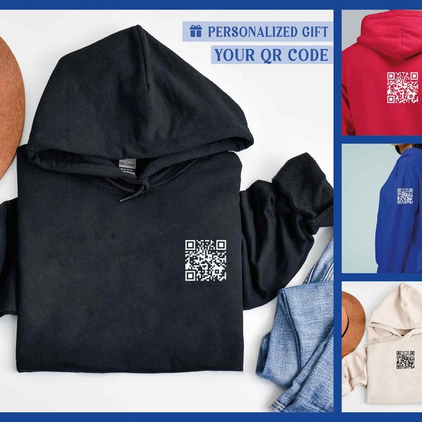 Custom Qr Code Hoodie - Etsy