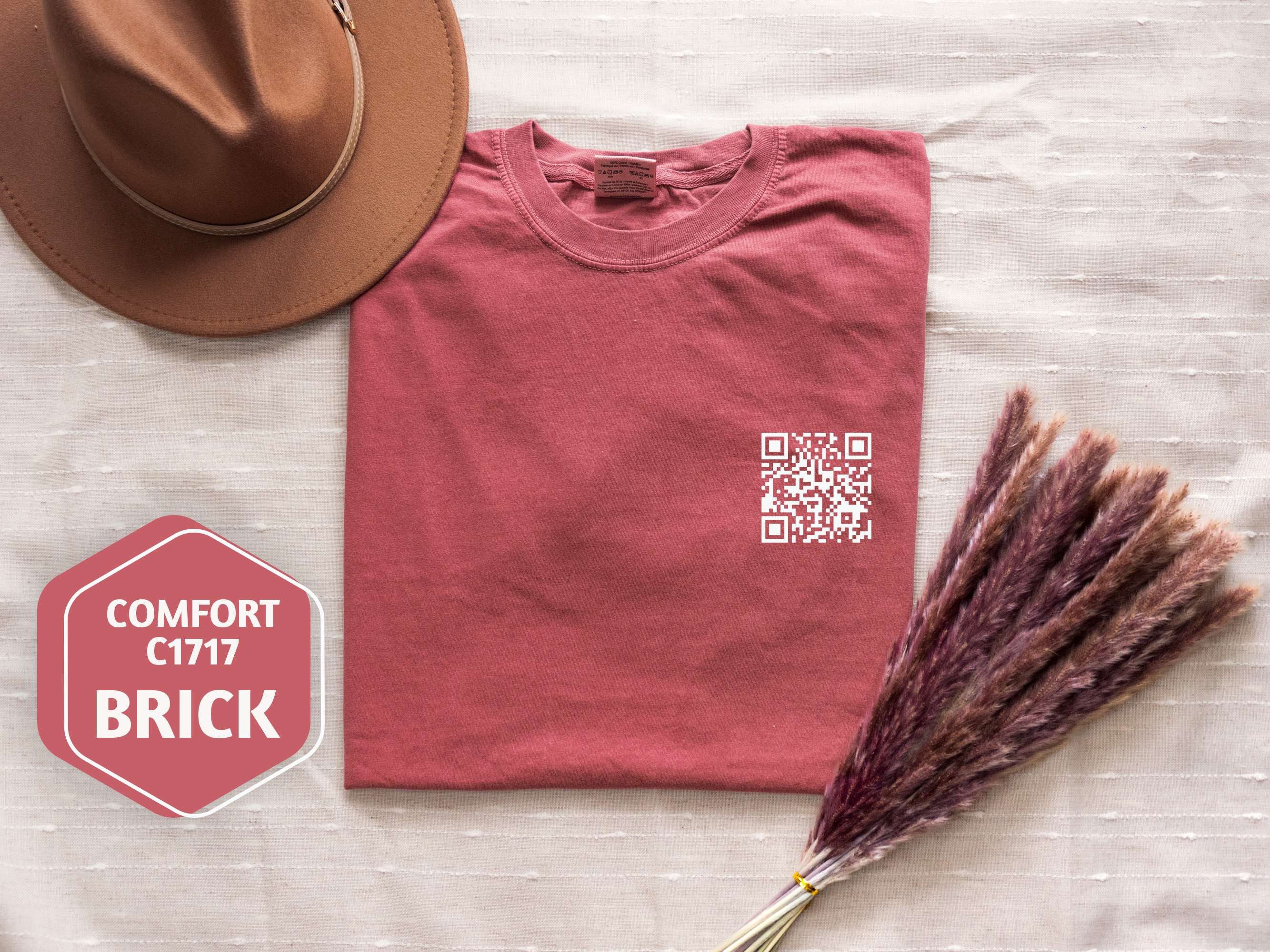 Comfort Colors Custom QR Code Shirt for Business, Barcode Shirt for ...