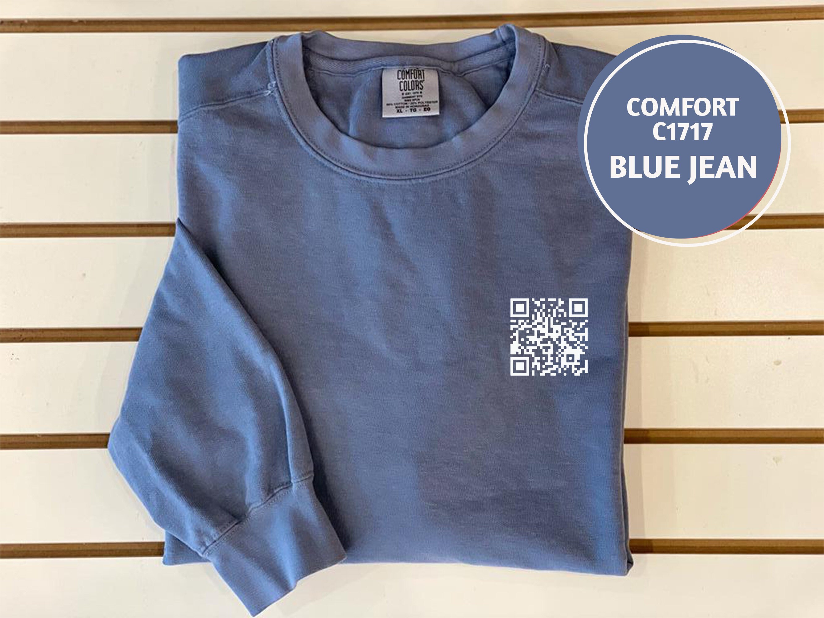 Comfort Colors QR Code Sweatshirt for Business Barcode - Etsy