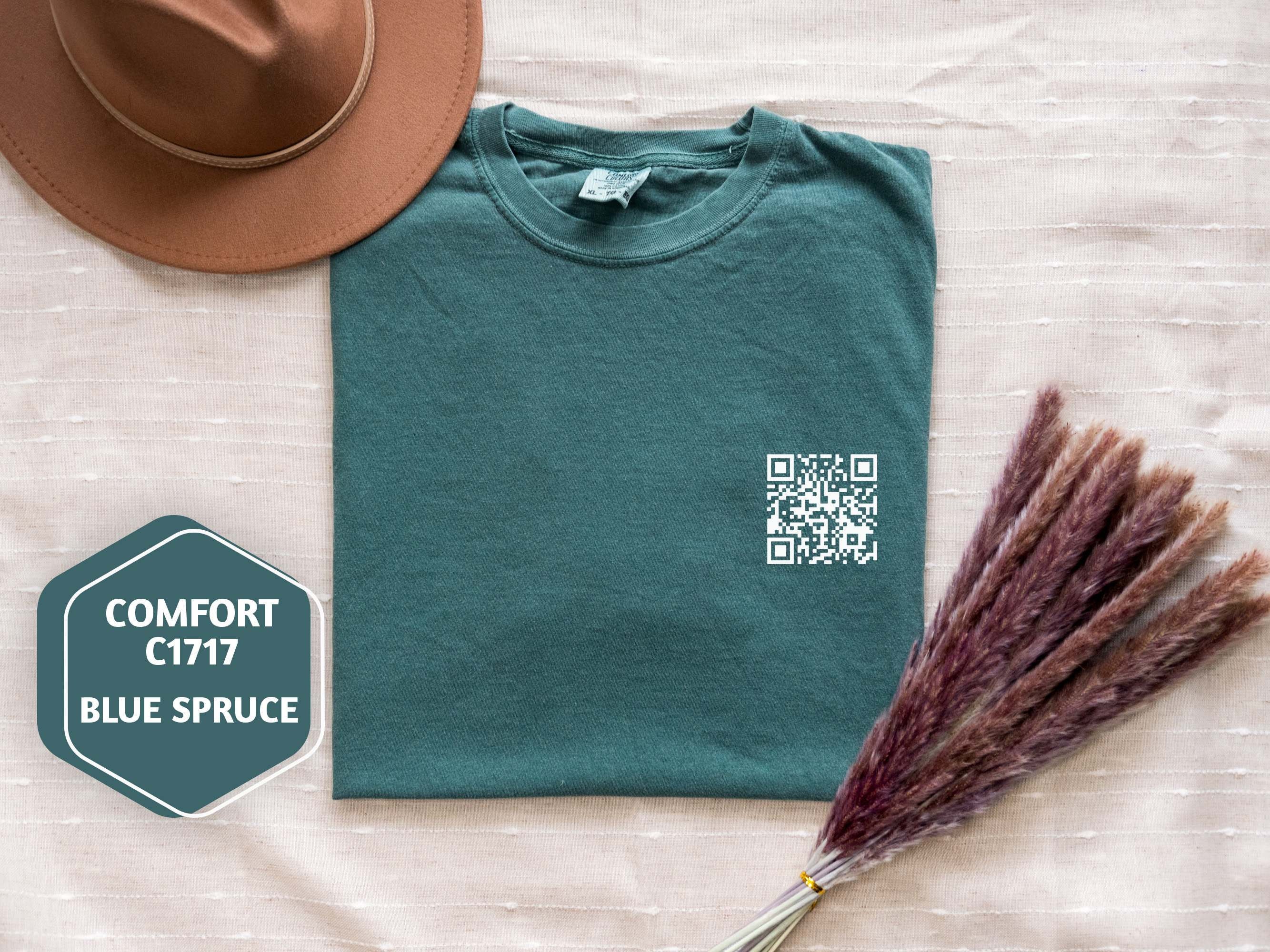 Comfort Colors Custom QR Code Shirt for Business, Barcode Shirt for ...