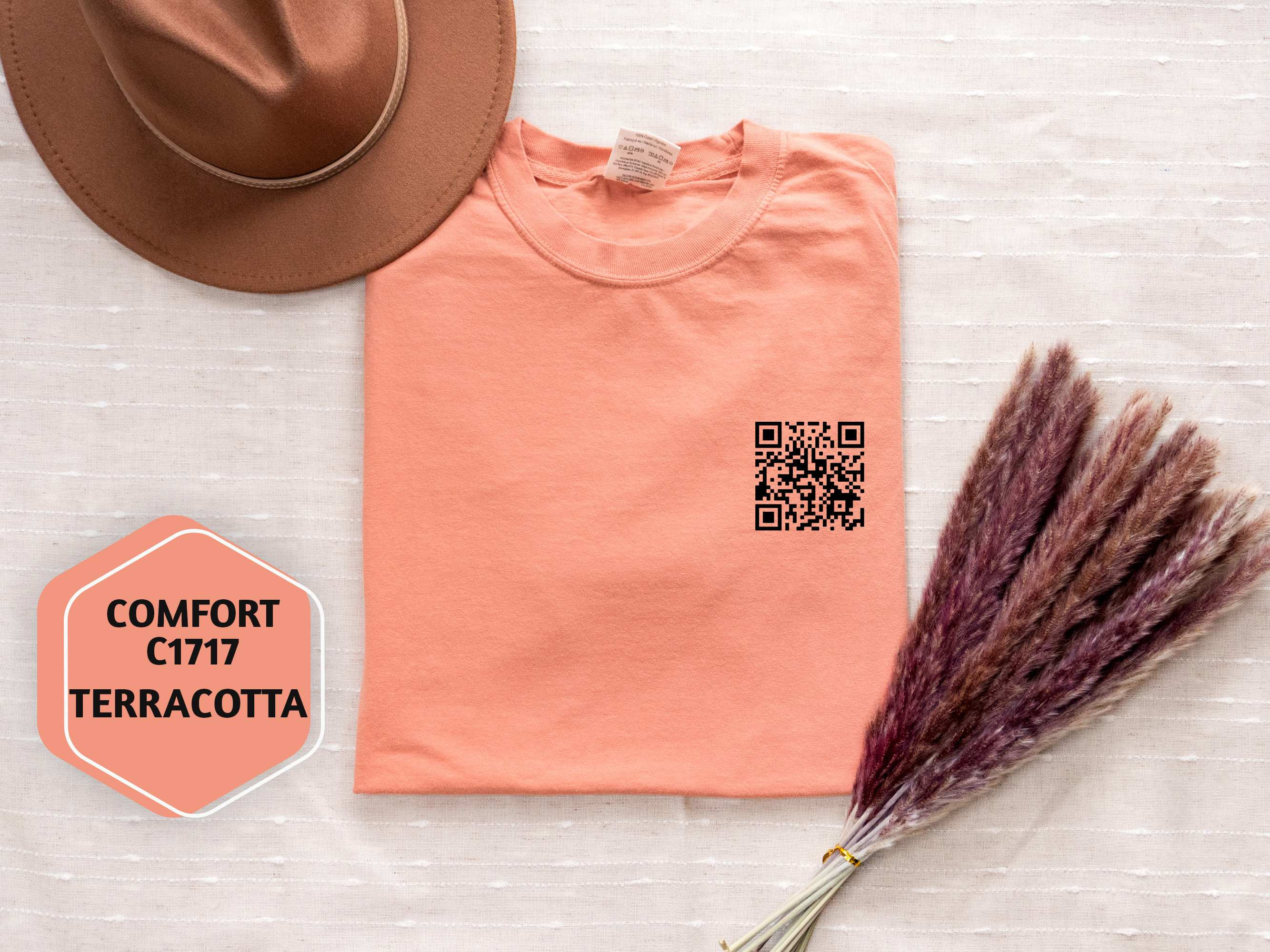 Comfort Colors Custom QR Code Shirt for Business, Barcode Shirt for ...