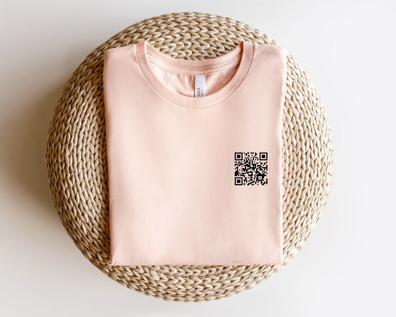 Custom QR Code T-shirt: Personalized Barcode Shirt for Business - Etsy