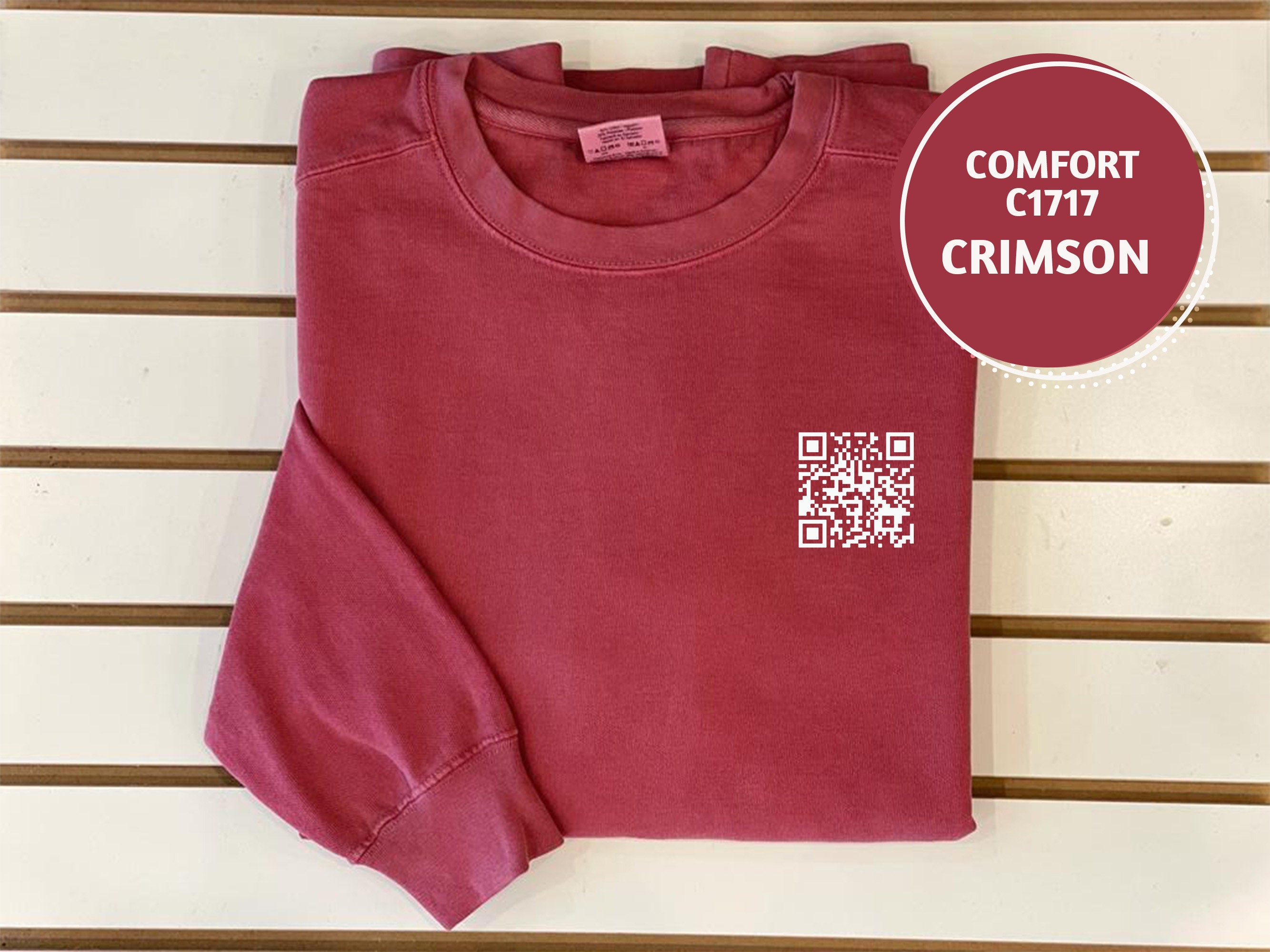 Comfort Colors QR Code Sweatshirt for Business Barcode - Etsy