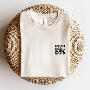 Custom QR Code T-shirt: Personalized Barcode Shirt for Business - Etsy