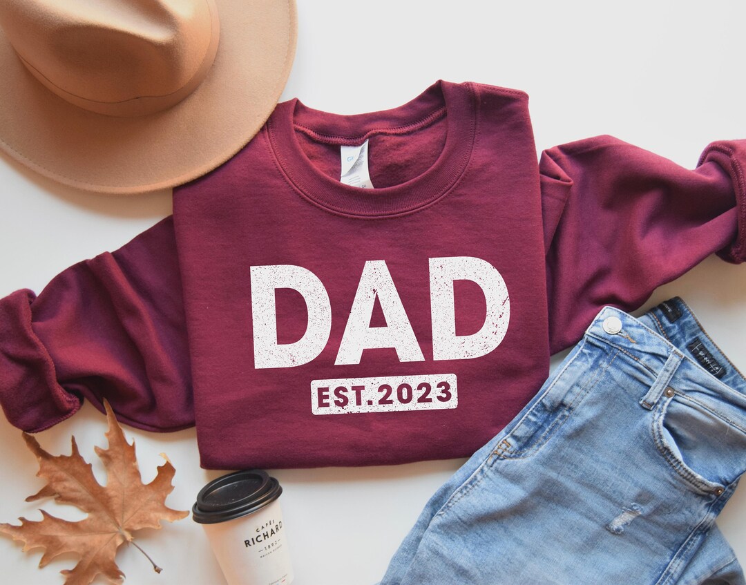 Personalized Dad Est. Year Sweatshirt, Custom Father's Day Gift - Etsy