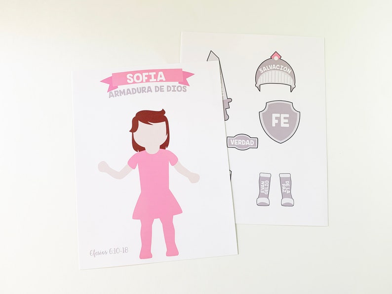 Nina Spanish Armadura de Dios Armor of God actividades | Etsy