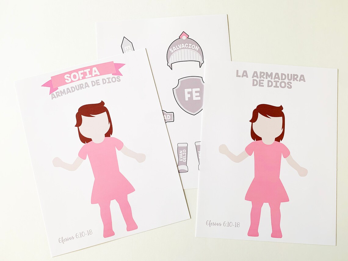 Nina Spanish Armadura de Dios Armor of God actividades | Etsy