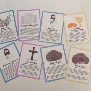 Printable Countdown to Easter Jesus' Last Week Card Christian Bible ...