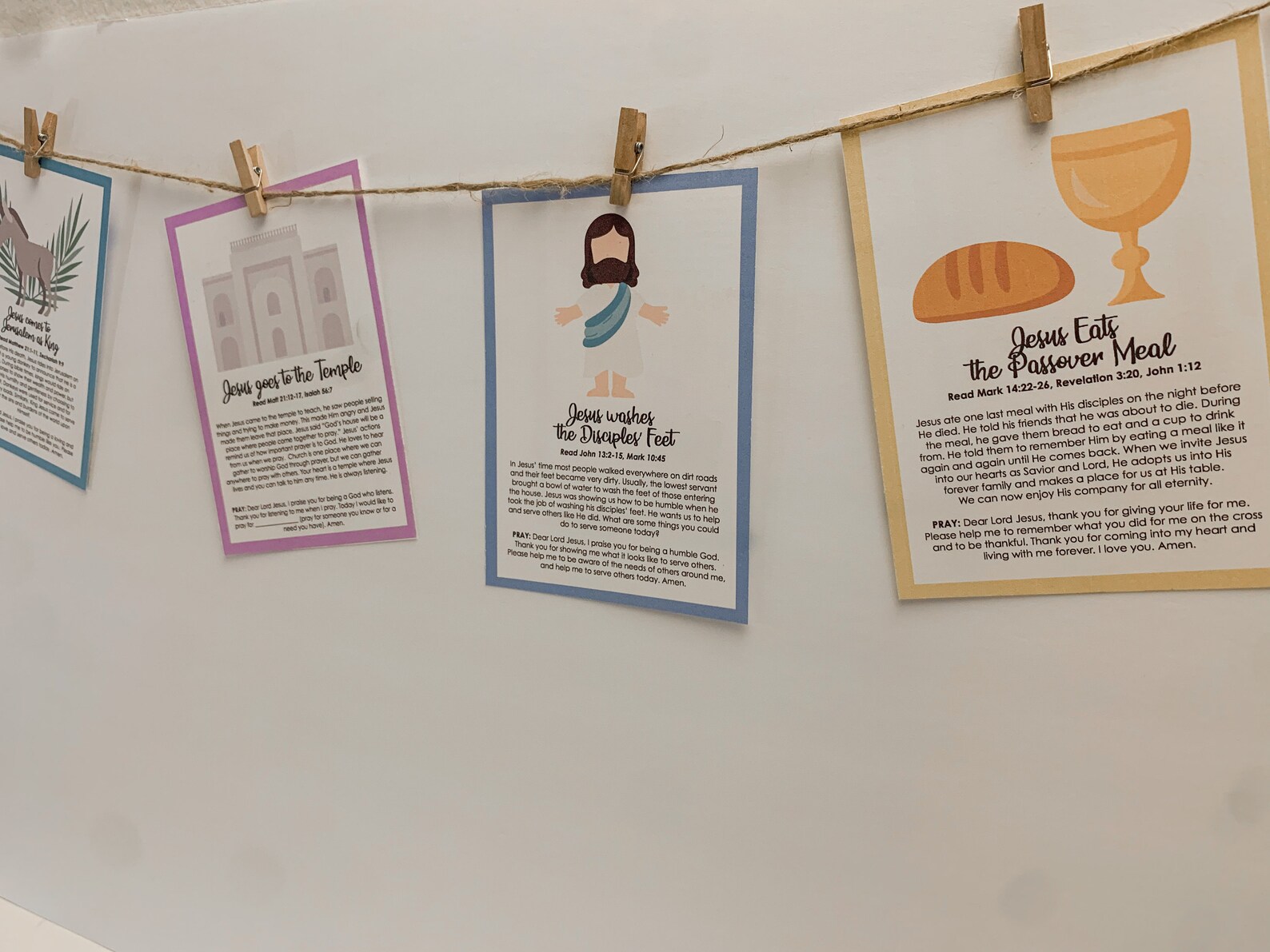 Printable Countdown to Easter Jesus' Last Week Card - Etsy