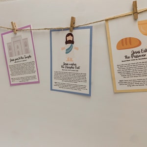 Printable Countdown to Easter Jesus' Last Week Card Christian Bible ...