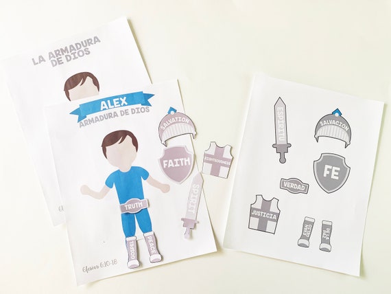 Nino Spanish Armadura de Dios Armor of God actividades | Etsy