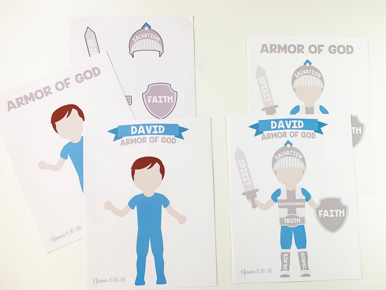 BOY Armor of God Printable Activity Bible Lesson Ephesians - Etsy