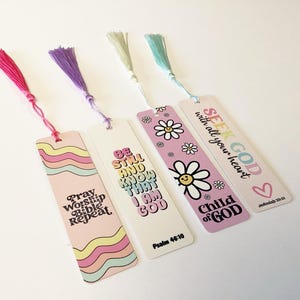 Christian Bookmark With Bible Verses / Metal Bookmark With Color Tassel ...