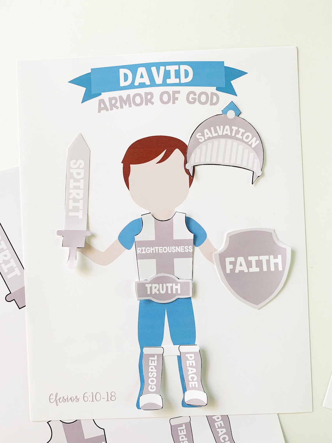 BOY Armor of God Printable Activity Bible Lesson Ephesians - Etsy