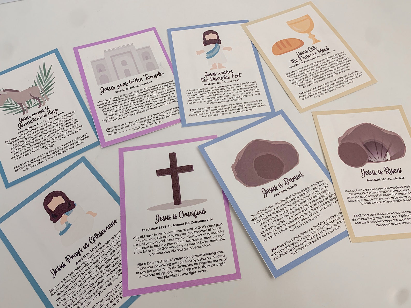 Printable Countdown to Easter Jesus' Last Week Card - Etsy