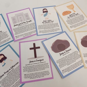 Printable Countdown to Easter Jesus' Last Week Card Christian Bible ...