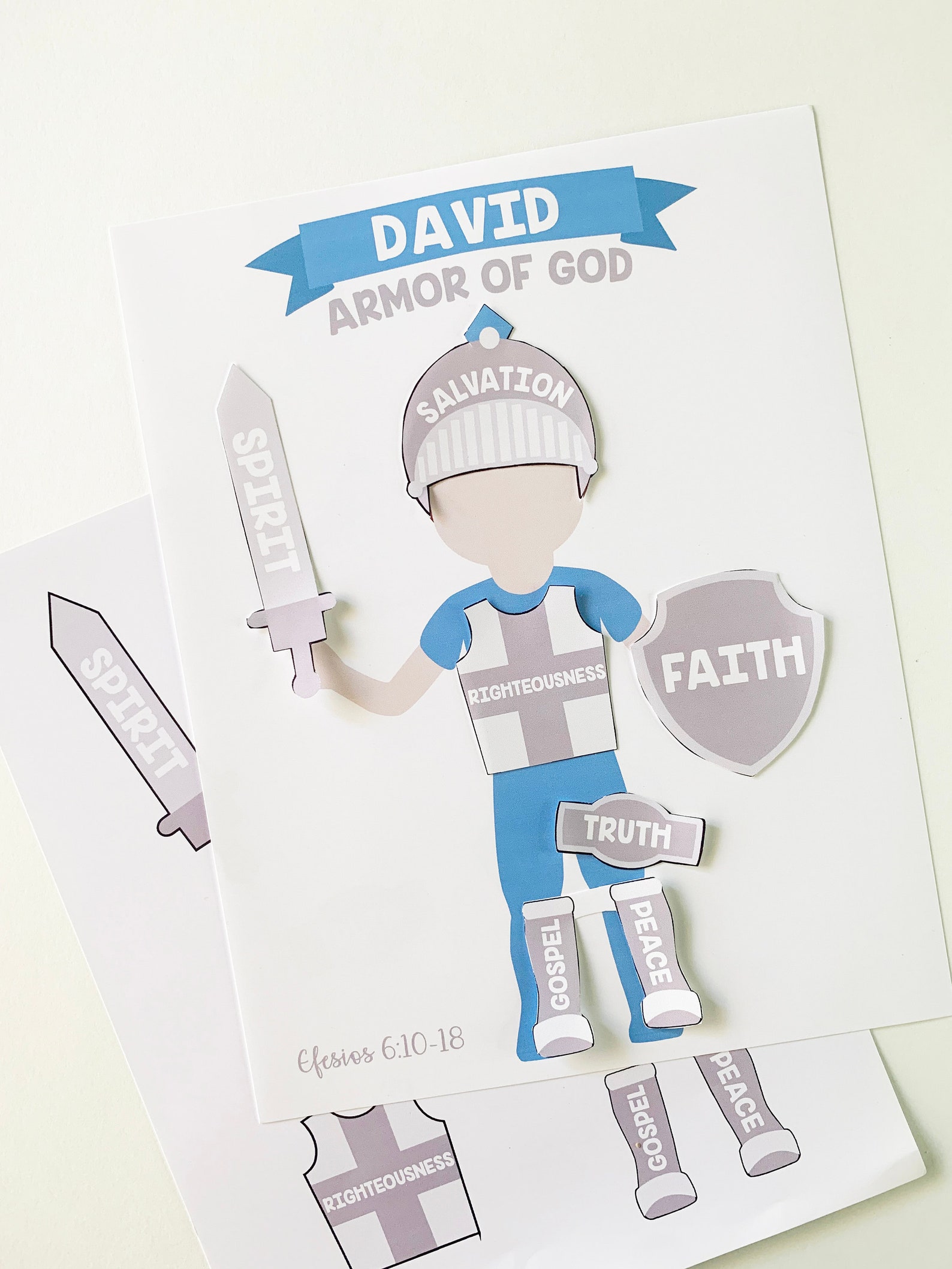 BOY Armor of God Printable Activity Bible Lesson Ephesians - Etsy