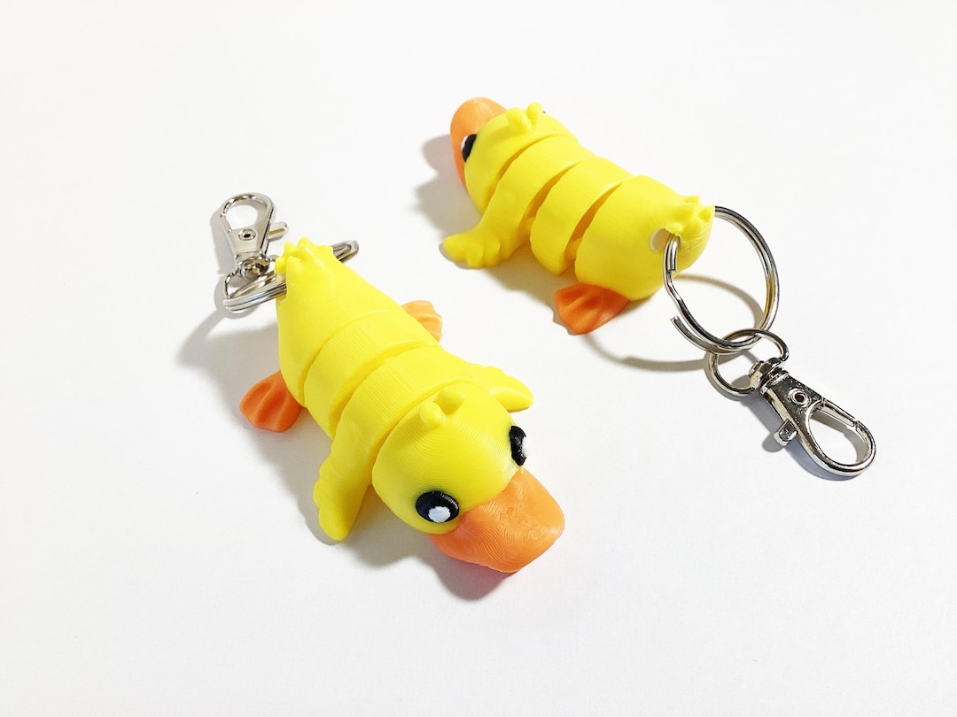 Articulated Yellow Duck Fidget Toy & Keychain – Fun, Stress-relief, and ...