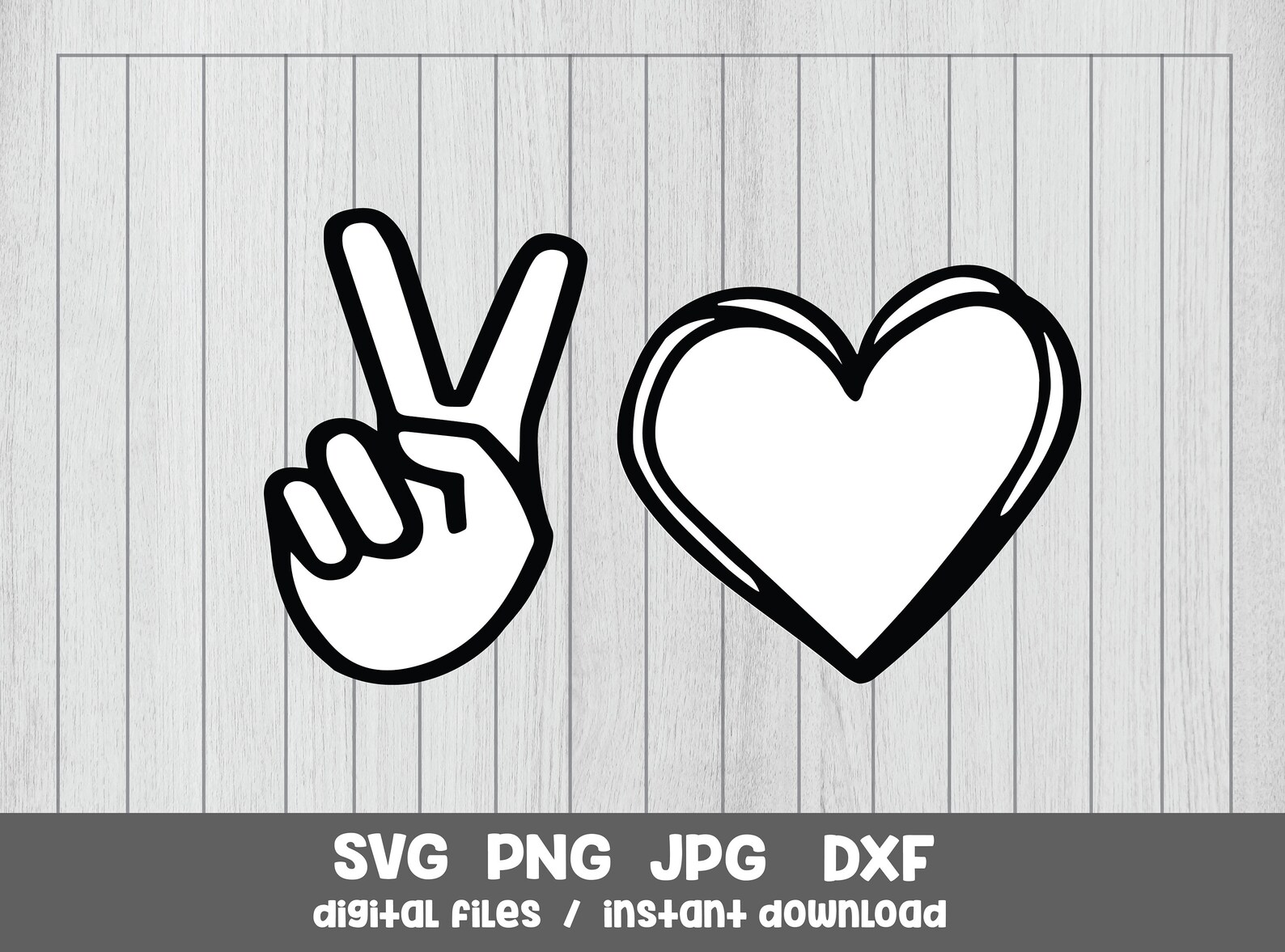Peace and Love SVG File Peace Sign SVG Love Svg Heart Svg - Etsy