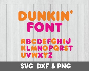 Dunkin Fonts | Etsy
