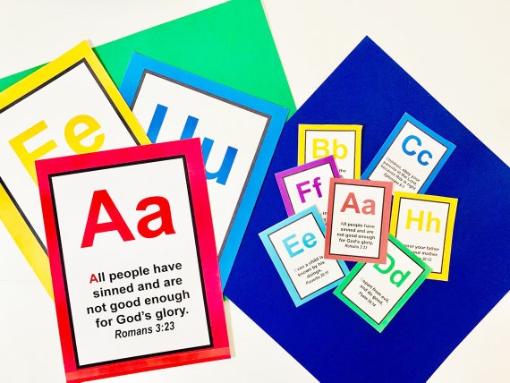 Printable Alphabet Bible Verse Cards Printable ABC Bible | Etsy