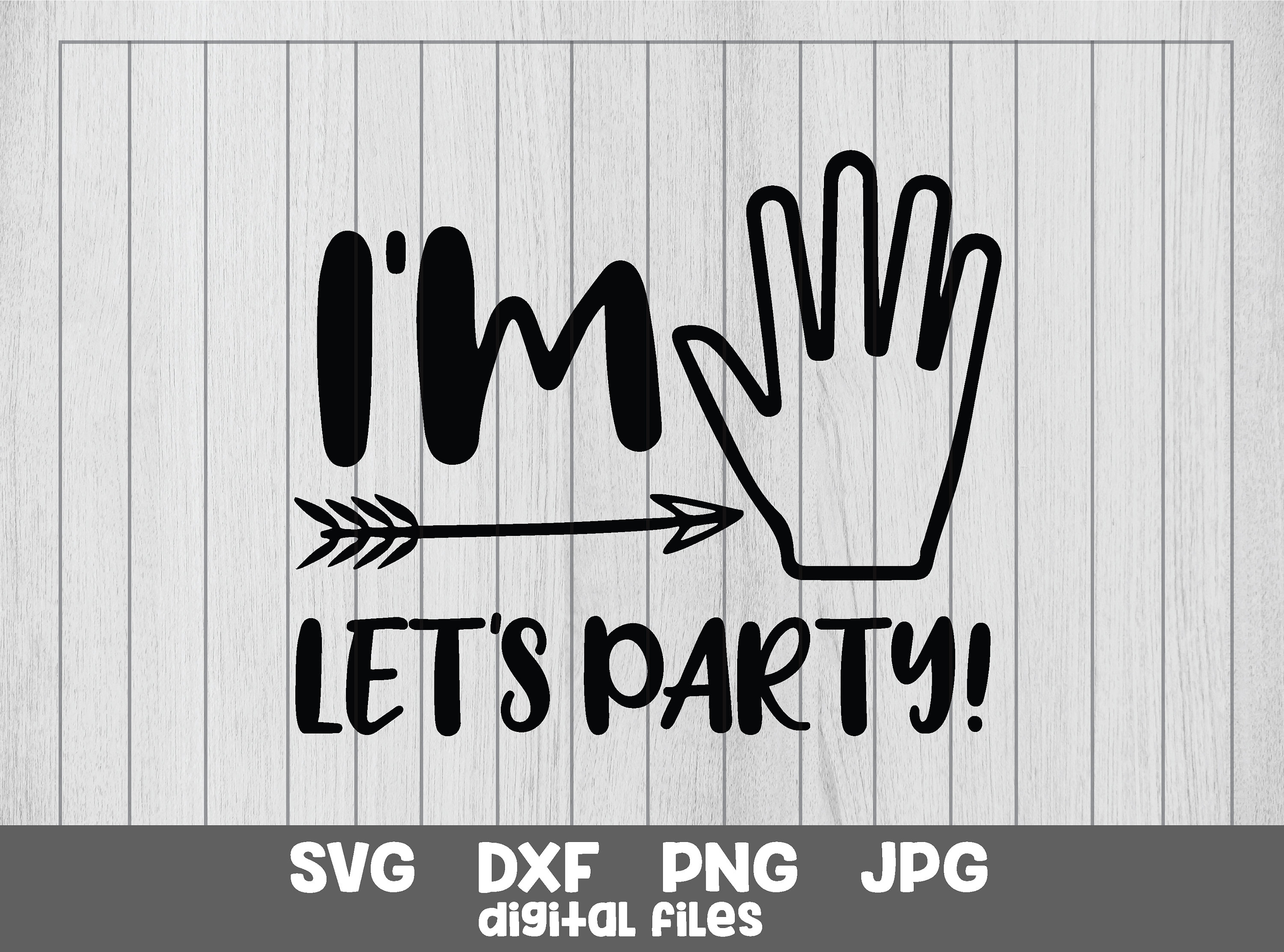 Im five lets party svg I am five lets party svg five | Etsy