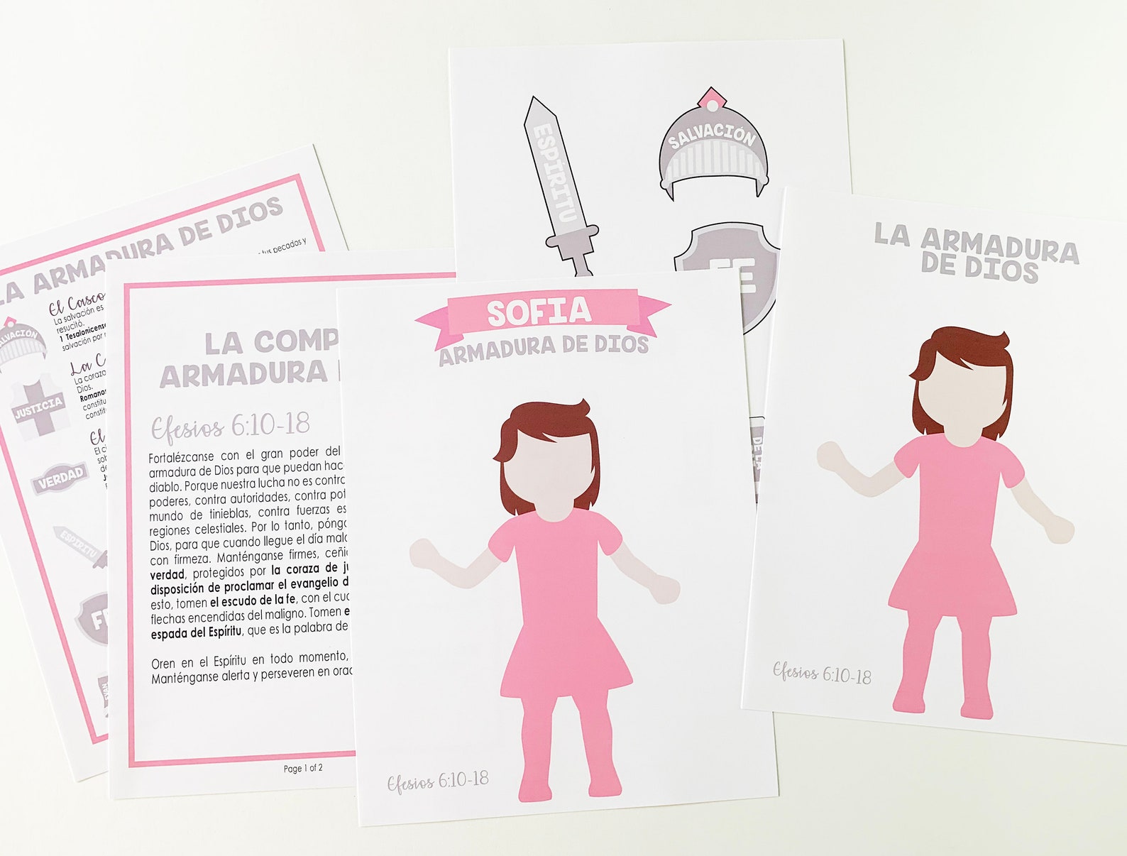 Nina Spanish Armadura de Dios Armor of God actividades | Etsy