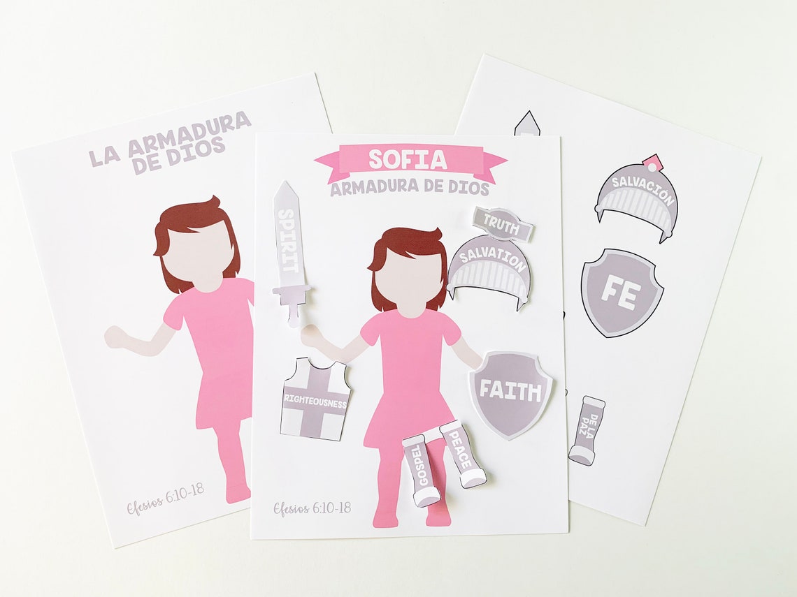 Nina Spanish Armadura de Dios Armor of God actividades | Etsy