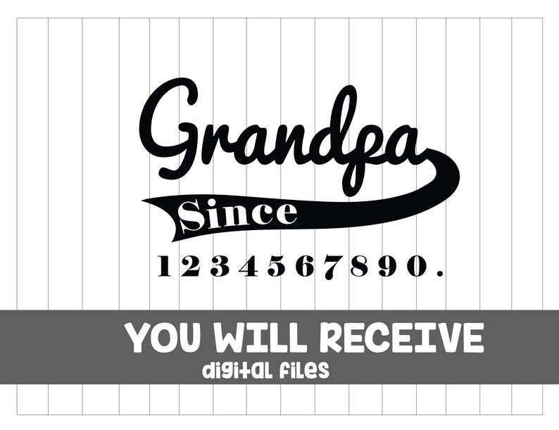 Grandpa Since Svg Grandma Since Svg Cur Files Grandpa and - Etsy