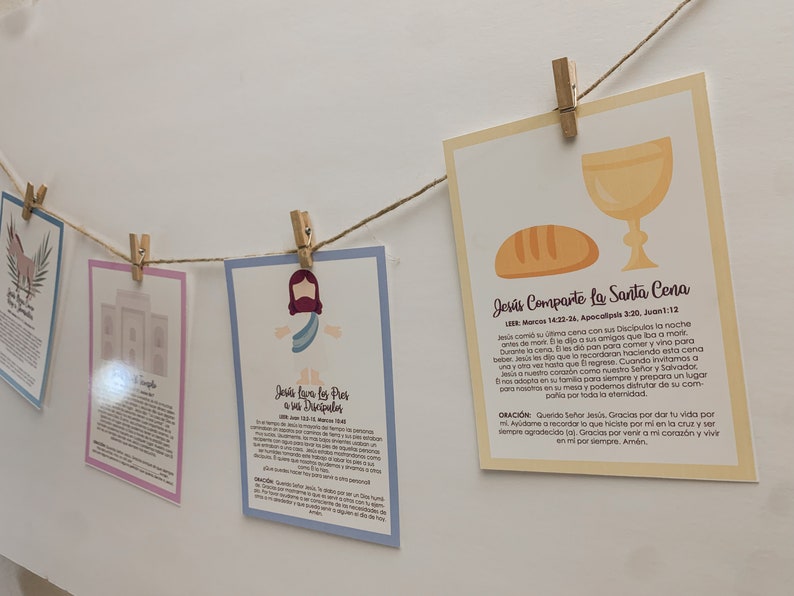 Imprimible Tarjetas De Semana Santa 8 Devocionales Biblicos - Etsy