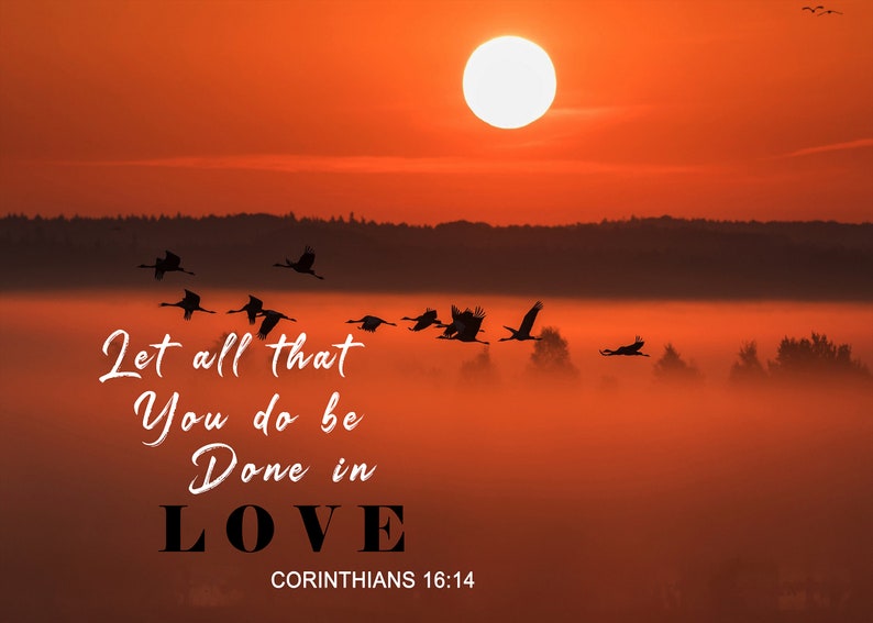 Wall Art: Let All That You Do Be Done in Love, Bible Verse Wall Art ...