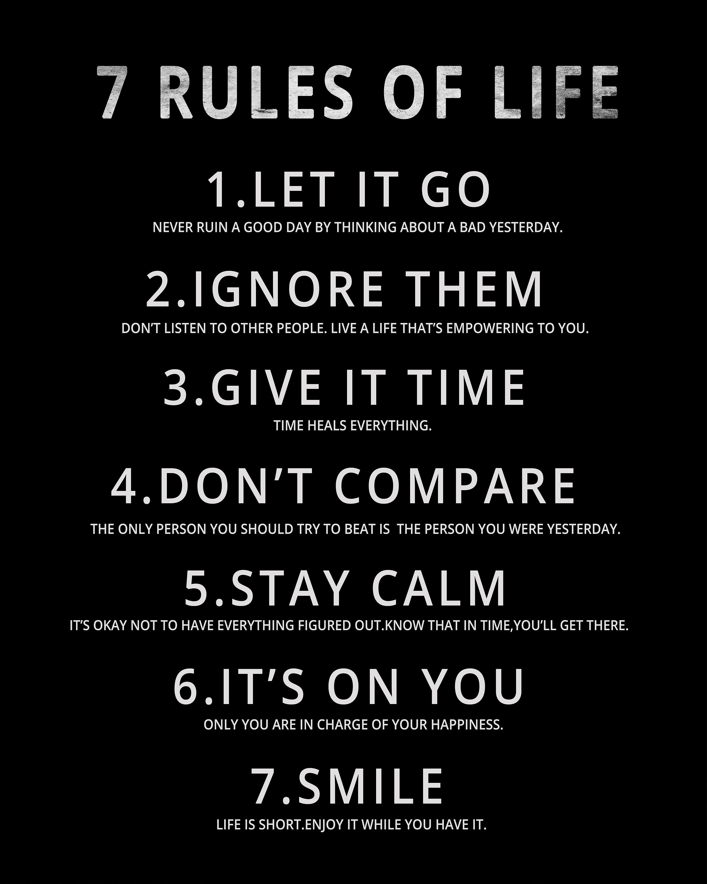 Wall Art: & Rules of Life Printable - Etsy