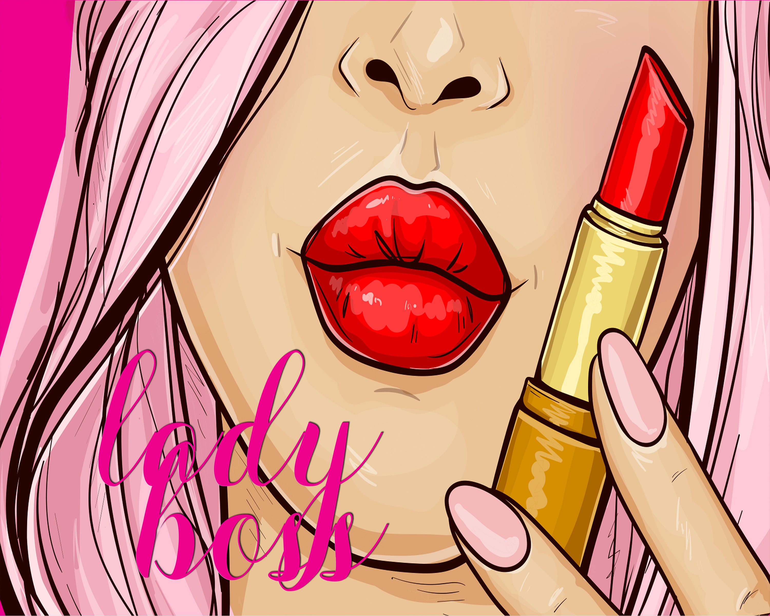 Wall Art: Lady Boss Printable Digital Prints Boss Lady Entrepreneur - Etsy