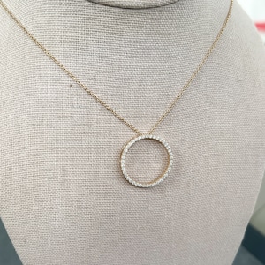 Moissanite Large Circle of Life Pendant With Chain Sentimental Necklace ...