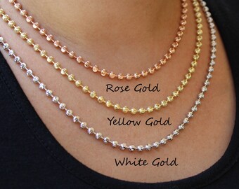 Rose Gold Ball Chain - Etsy