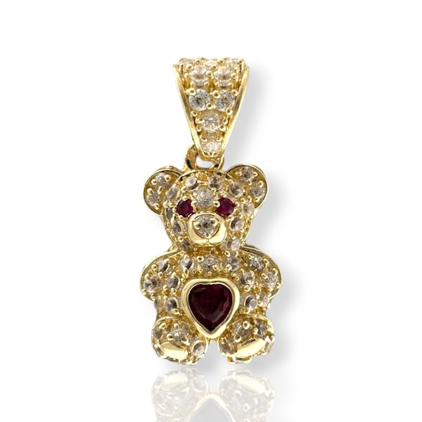 14k Gold Teddy Bear - Etsy