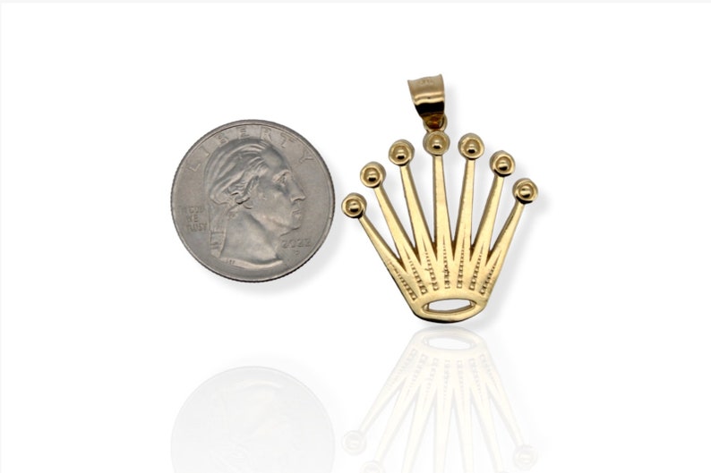 14K Gold Crown Pendant / Charmed Jewelry Gift / Seven Spoke - Etsy