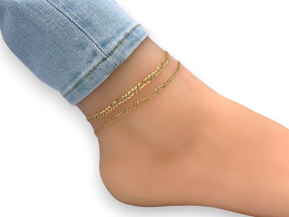 12 inch gold anklet store