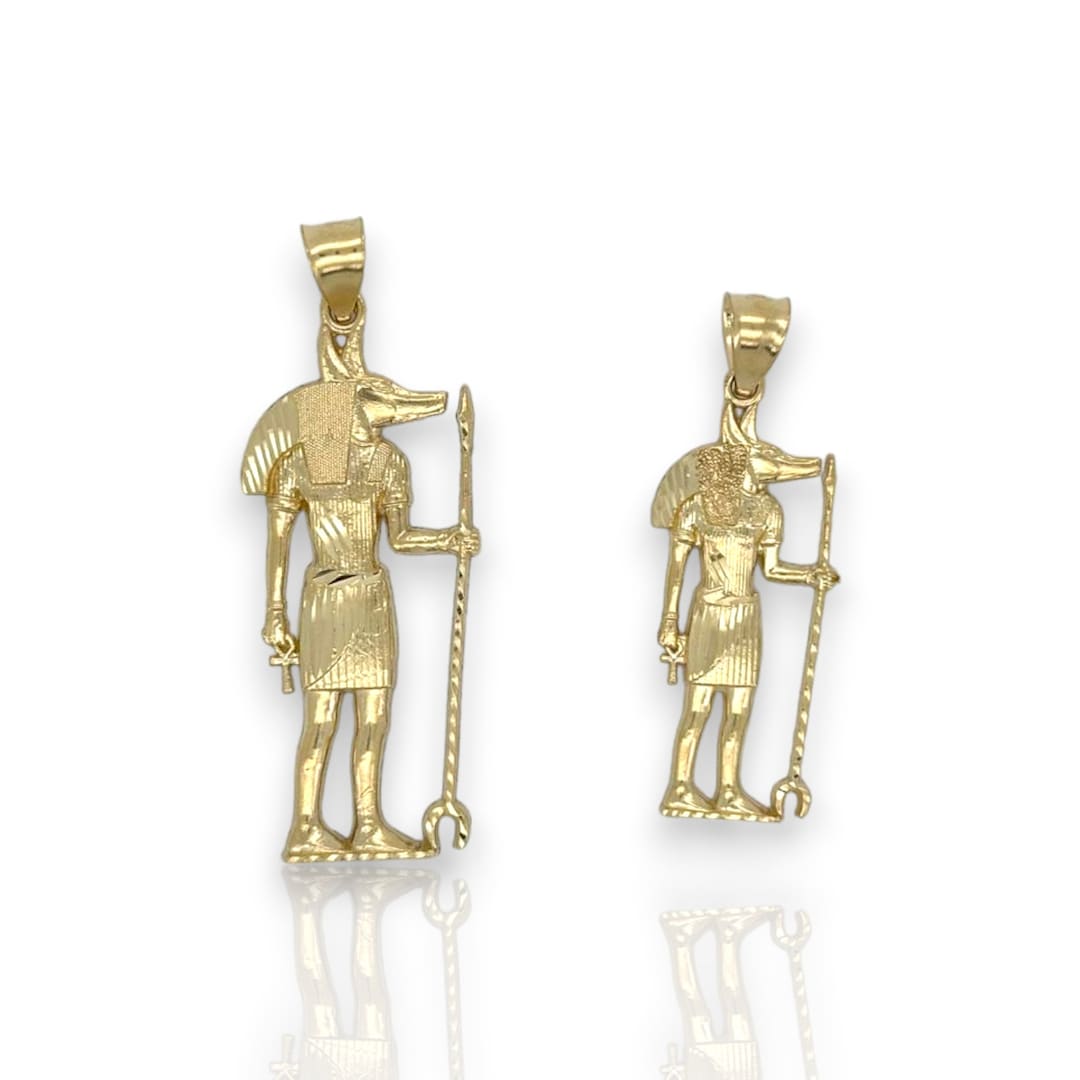 Egyptian "anubis" Pendant - 14K Yellow Gold - Etsy